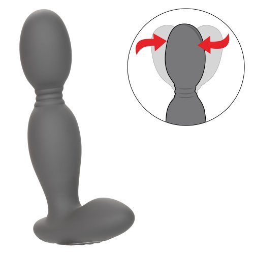 Eclipse Silicone Rotating Tip Anal Probe Grey Sex Toy Hotmovies