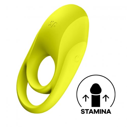 Satisfyer Spectacular Vibrating Duo Ring Lime Yellow Sex Toy Hotmovies
