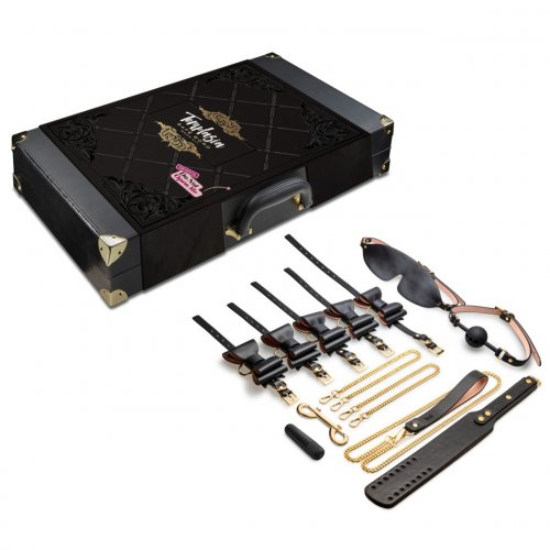Temptasia Safe Word Bondage Kit With Suitcase Black And Gold Sex Toy Hotmovies