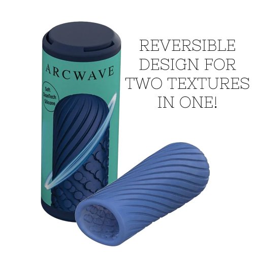 Arcwave Ghost Textured Reversible Silicone Pocket Stroker Blue Sex Toy Hotmovies