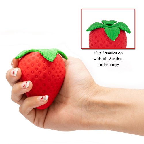 Emojibator Strawberry Air Suction Clit Vibe Sex Toy Hotmovies