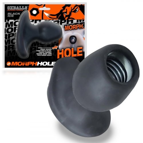 Ox Balls Morphhole 1 Small Gaper Plug Black Ice Sex Toy Hotmovies