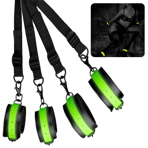 Ouch Glow In The Dark Bed Restraints Sex Toy Hotmovies