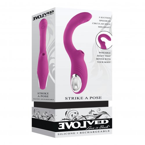 Evolved Strike A Pose Tapping And Suction Poseable Vibe Sex Toy Hotmovies