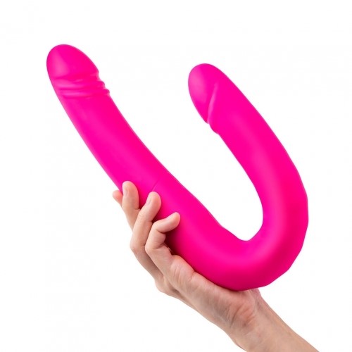 Duo Together Double-Ended Vibrating & Thrusting Dildo - Pink Sex Toy - HotMovies