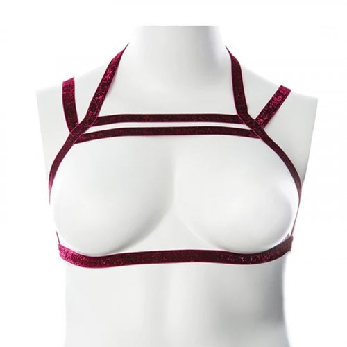 Gender Fluid Sugar Coated Raspberry Glitter Harness S L Sex Toy Hotmovies