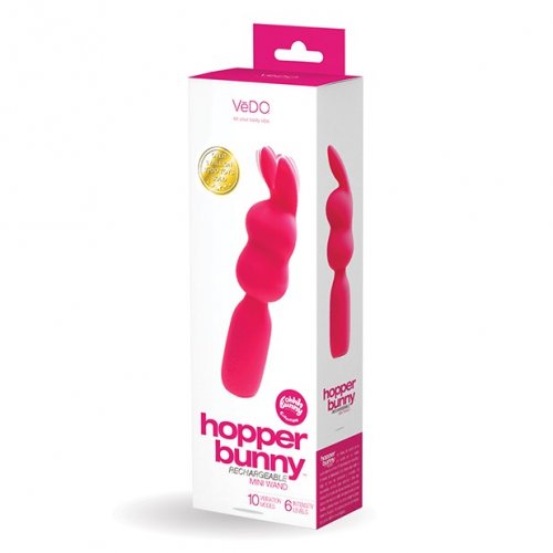 Vedo Hopper Bunny Rechargeable Mini Rabbit Wand Pink Sex Toy Hotmovies