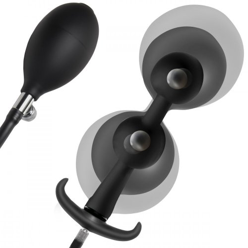 Master Series Ass Rattler Weighted Inflatable Silicone Anal Plug Sex