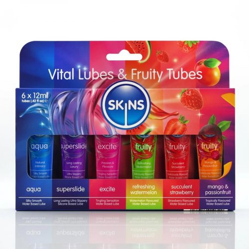 Skins Vital And Fruity Sampler Tube 6 Pack 12ml Total Sex Toy Hotmovies