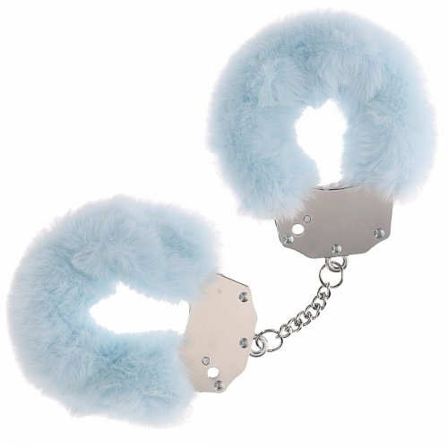 Ouch Heavy Duty Fluffy Handcuffs Powder Blue Sex Toy Hotmovies
