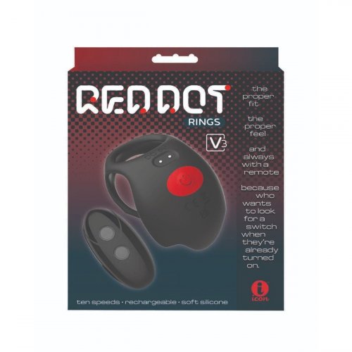 Red Dot Rings V3 Vibrating Cock And Ball Ring With Remote Sex Toy Hotmovies