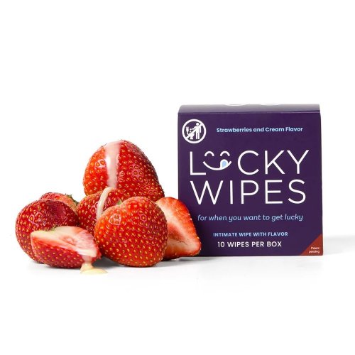 Sweetums Lucky Wipes 10 Pack Strawberries And Cream Sex Toy Hotmovies