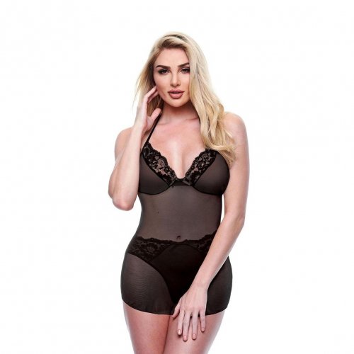 Baci Lingerie 2 Piece Black Chemise And Panty Set M L Sex Toy Hotmovies