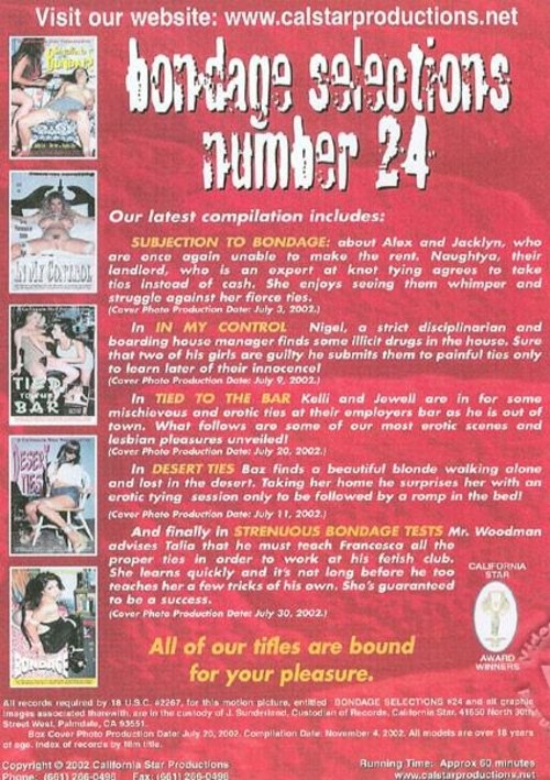Bondage Selections 24 2002 By California Star Productions Hotmovies 