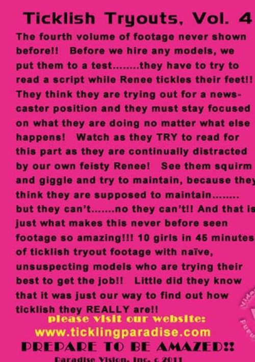 Ticklish Tryouts Vol 4 2011 By Ticklingparadise Hotmovies 3893