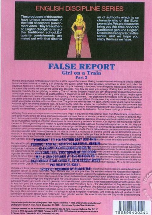 False Report And Girl On A Train Part 2 1992 By California Star Productions Hotmovies