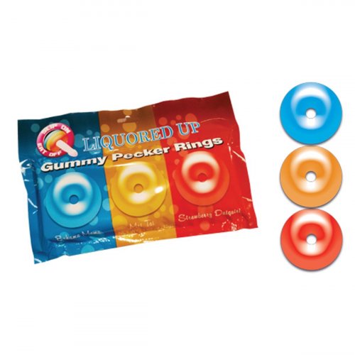 Liquored Up Pecker Gummy Cock Rings 3 Pack Sex Toys And Adult Novelties Iafd Premium Streaming