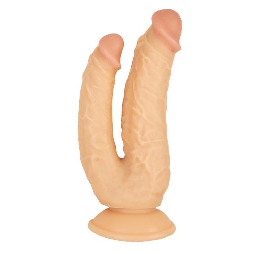 Commander Double Duty Fully Bendable Suction Cup Base Double Dildo